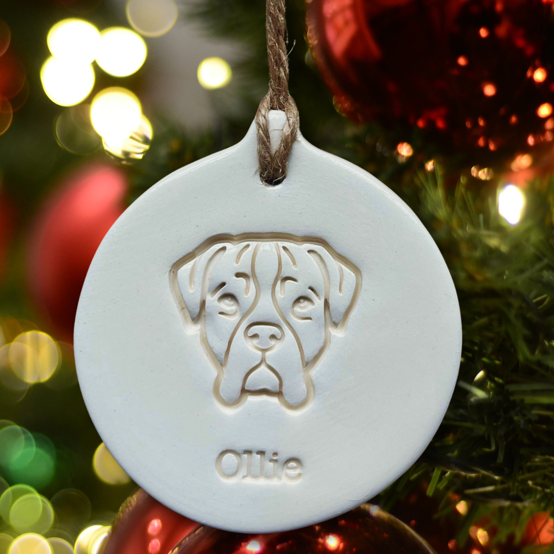 Personalised Boxer Bauble| Custom Dog Xmas Tree Decoraion