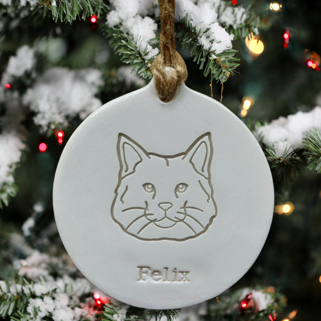Personalised Norwegian Forest Cat Bauble | Custom Cat Xmas Tree Decoration